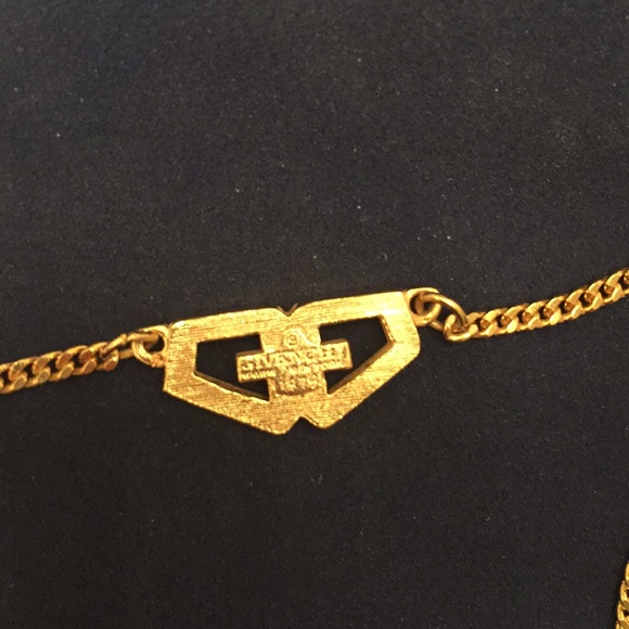 Givenchy | Jewelry | Vintage Givenchy Gold Logo Necklace | Poshmark